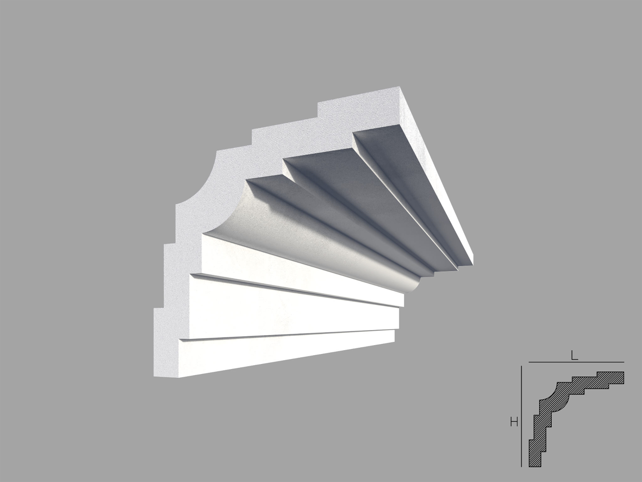 Cornisa Tavan Polistiren & Baghete de Colt - Fabrica de Profile