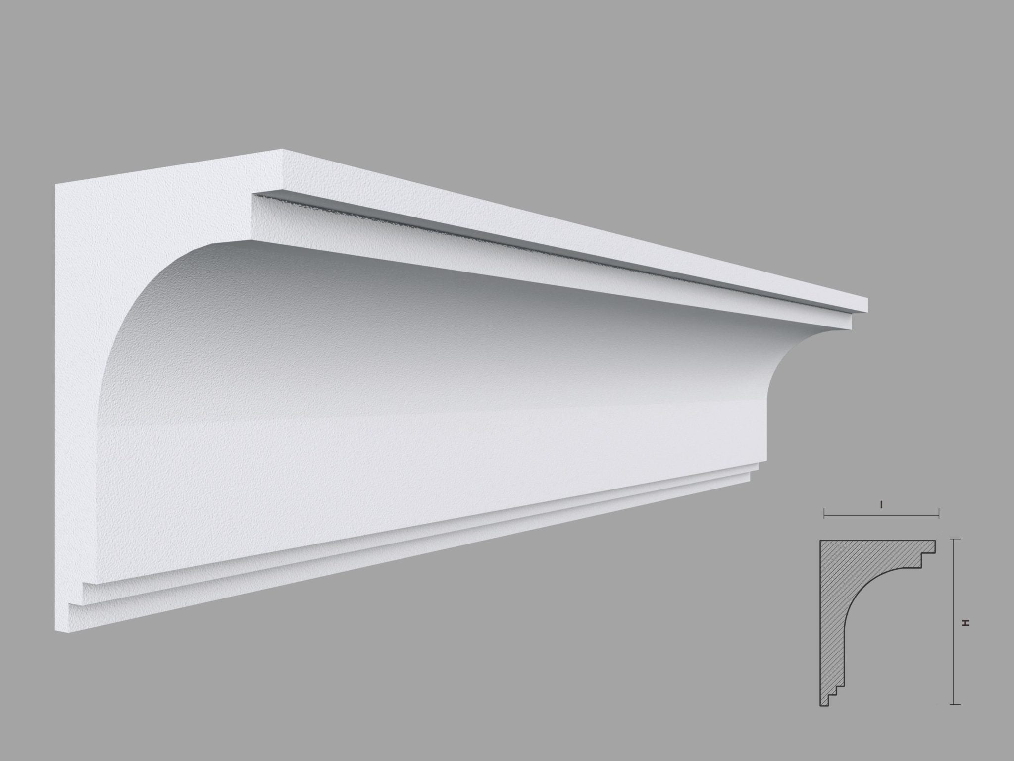 Cornisa Masca Galerie Perdea / Draperie din Polistiren - Fabrica de Profile