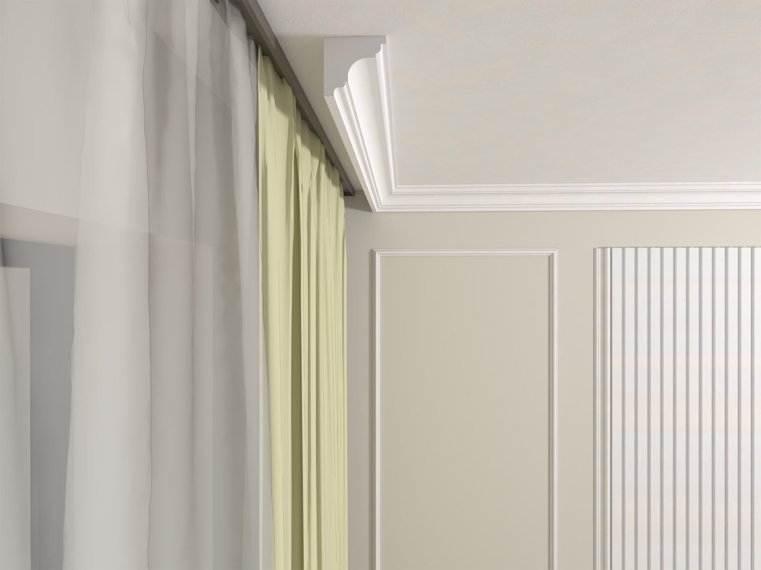 Cornisa Masca Galerie Perdea / Draperie din Polistiren - Fabrica de Profile