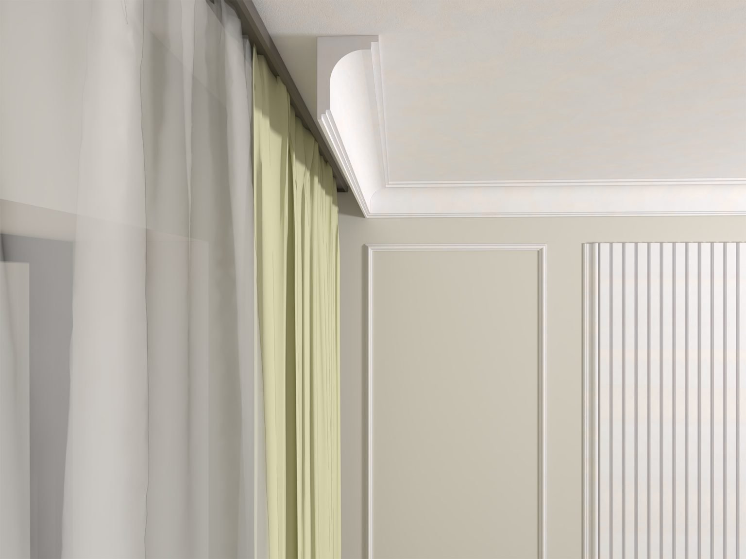 Cornisa Masca Galerie Perdea / Draperie din Polistiren - Fabrica de Profile