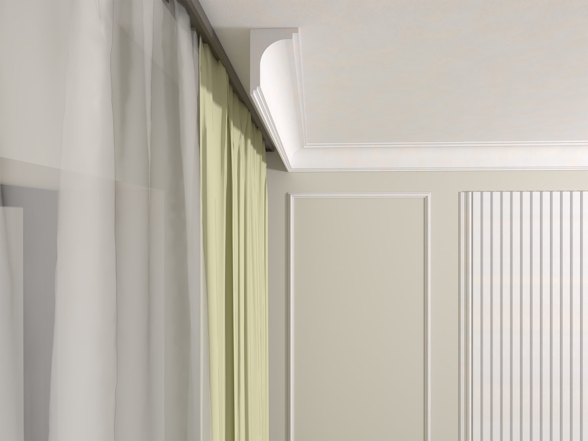 Cornisa Masca Galerie Perdea / Draperie din Polistiren - Fabrica de Profile