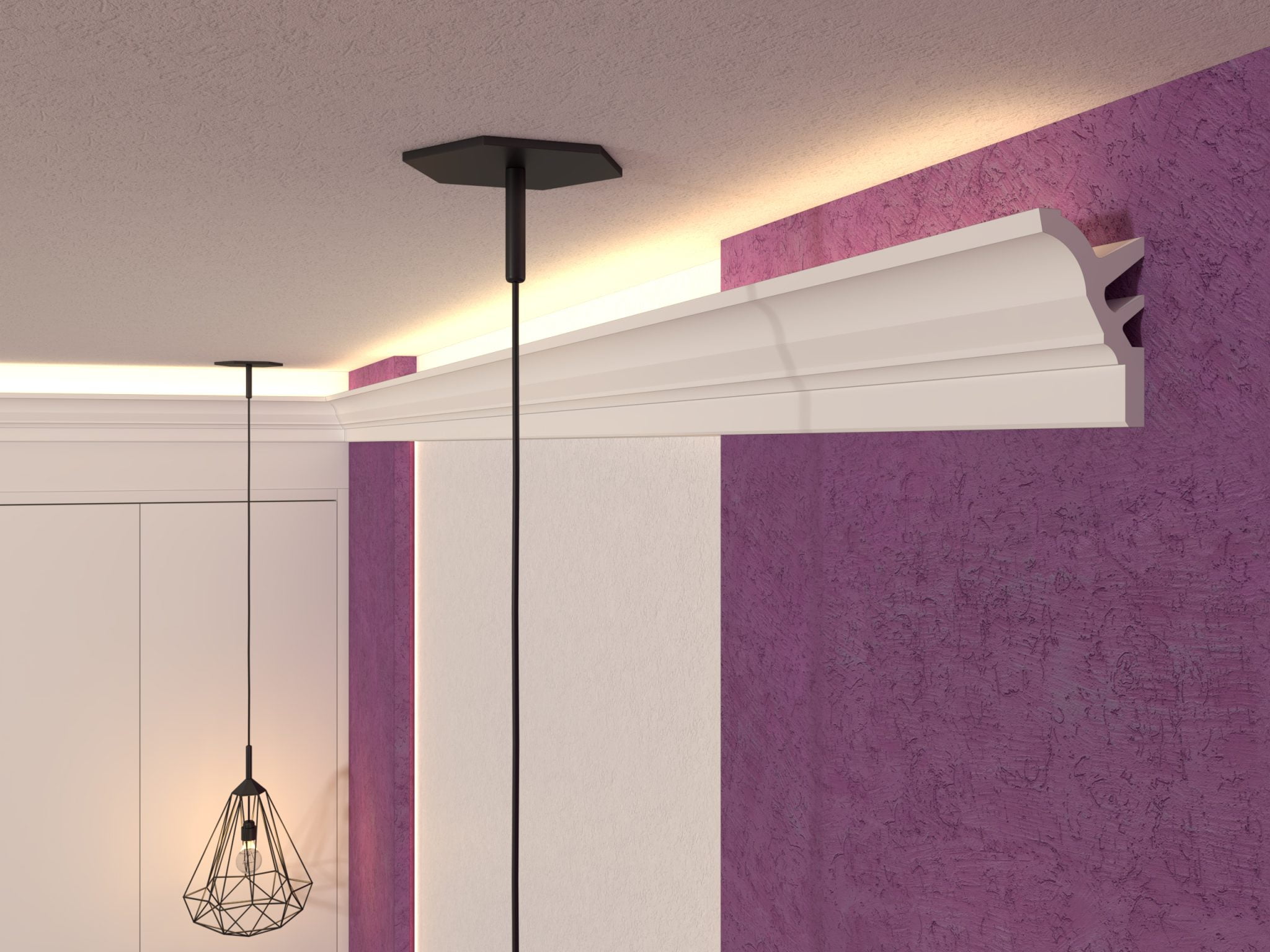 Scafa Tavan Decorativa (Led / Mascare Tevi) din Polistiren - Fabrica de ...