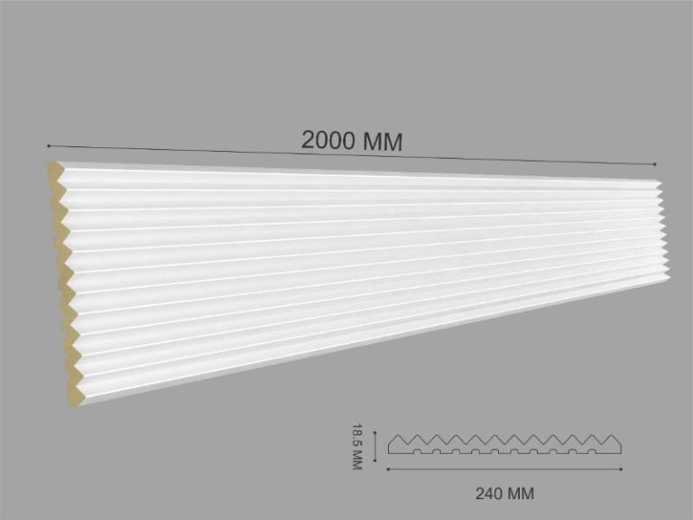 Panou Decorativ 3D din poliuretan, model Riflaj zet - Fabrica de Profile