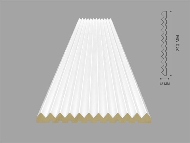Panou Decorativ 3D din poliuretan, model Riflaj zet - Fabrica de Profile