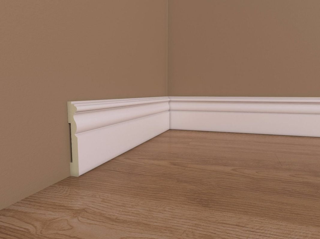 Plinta Alba Decorativa din Polistiren pentru Parchet - Fabrica de Profile