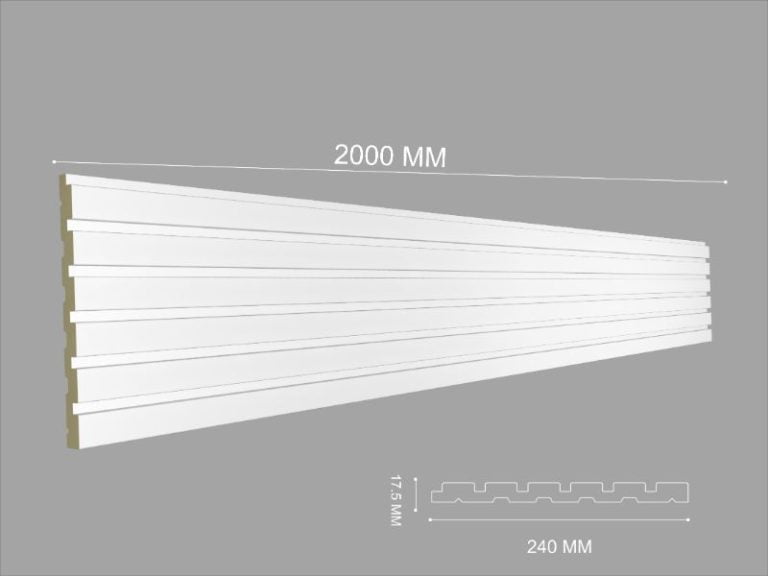 Panou Decorativ 3D din poliuretan, model Riflaj LINEA - Fabrica de Profile