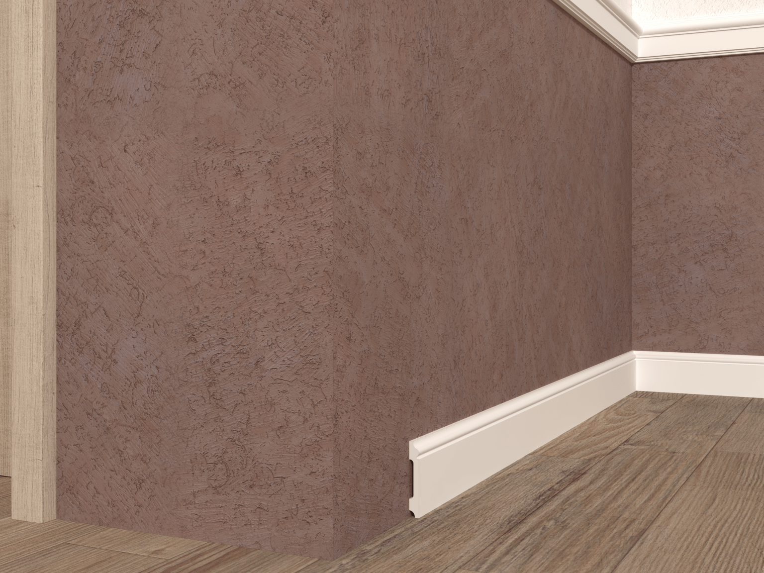 Plinta Alba Decorativa din Poliuretan pentru Parchet - Fabrica de Profile