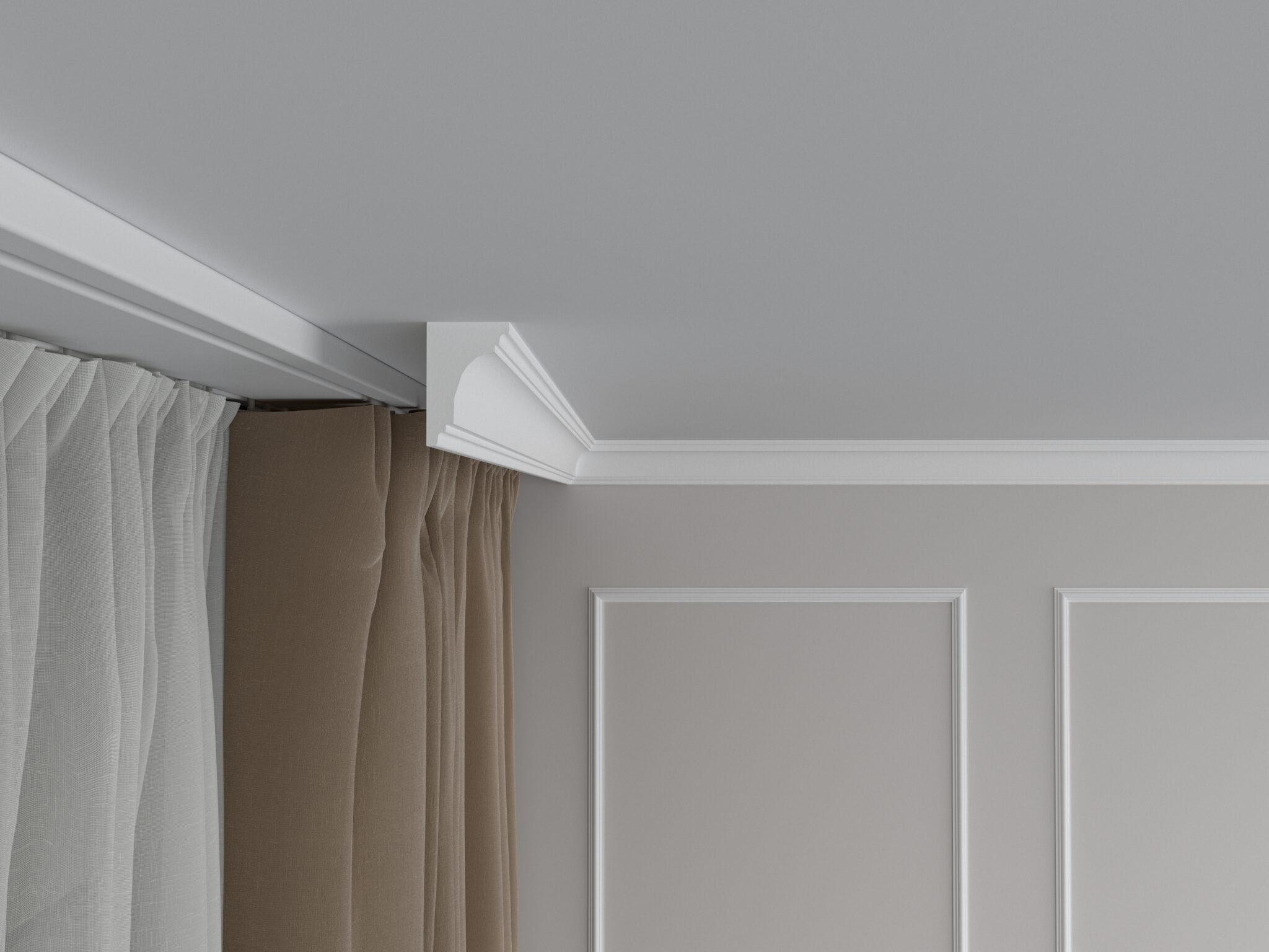 Cornisa Masca Galerie Perdea / Draperie din Polistiren - Fabrica de Profile