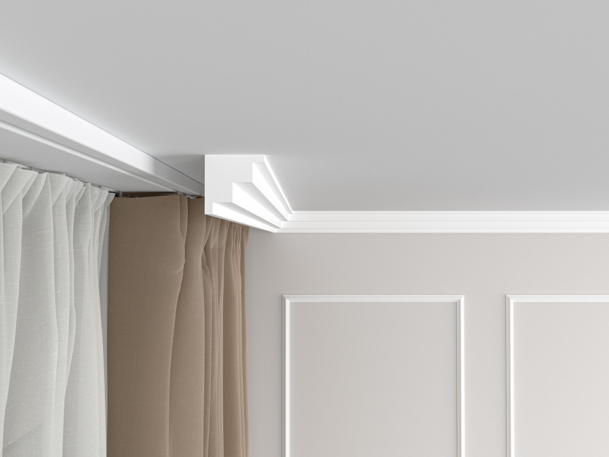 Cornisa Masca Galerie Perdea / Draperie din Polistiren - Fabrica de Profile